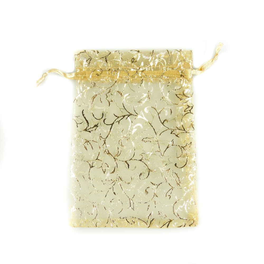 Sachet organza or décoration plante | bijouxdambre